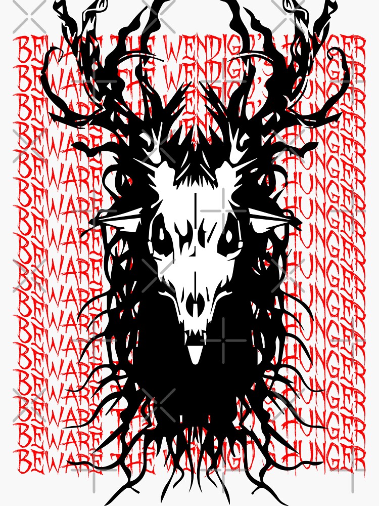 "Wendigo x wendigo" Sticker for Sale by The Knick Knack Nook | Redbubble
