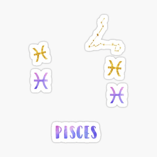 "Pisces sticker set" Sticker by mothernatural | Redbubble
