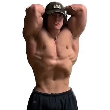 "Sam Sulek Abdominal and Thigh Pose" Sticker by Dailygym | Redbubble