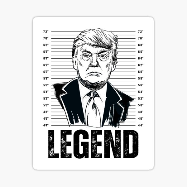 "Donald Trump mugshot ,the legend 2024" Sticker for Sale by erozzz ...