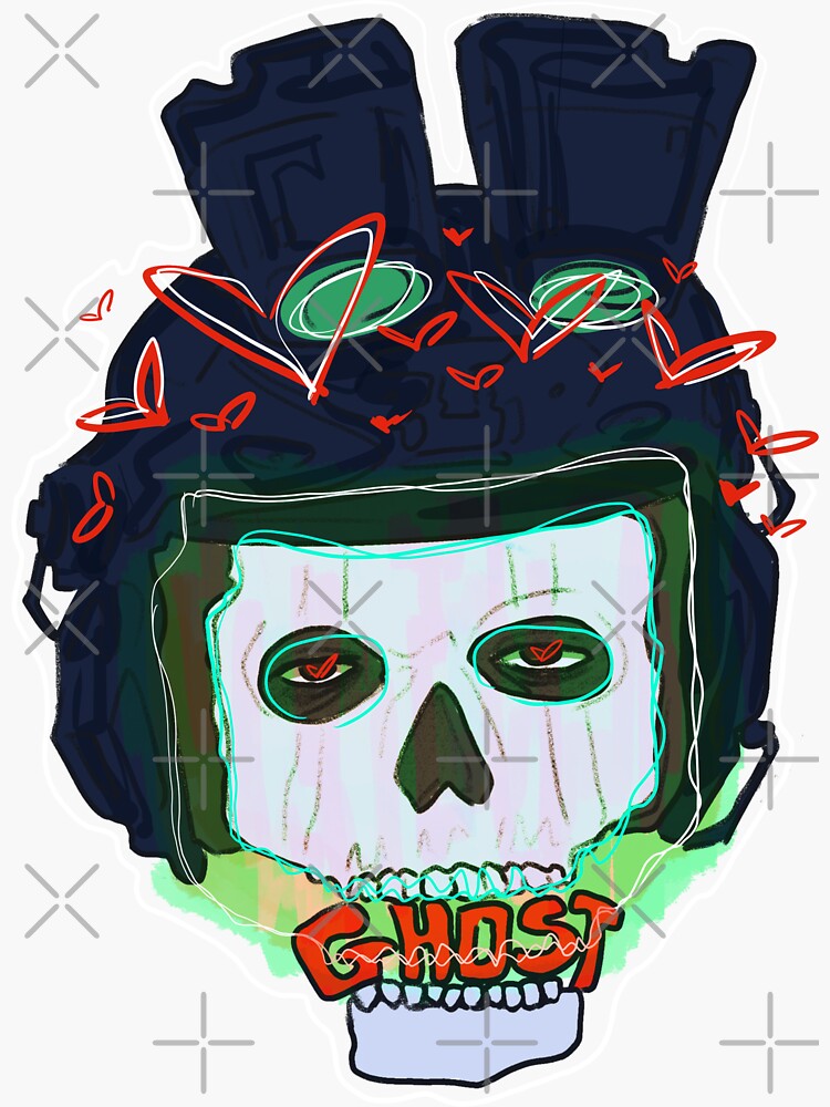 "Simon Ghost Riley " Sticker for Sale by kakooli | Redbubble