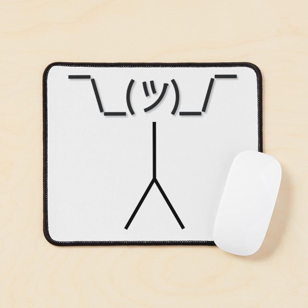 "ASCII Shrug Shrugging Emoji Emoticon shirt" Art Board Print for Sale ...