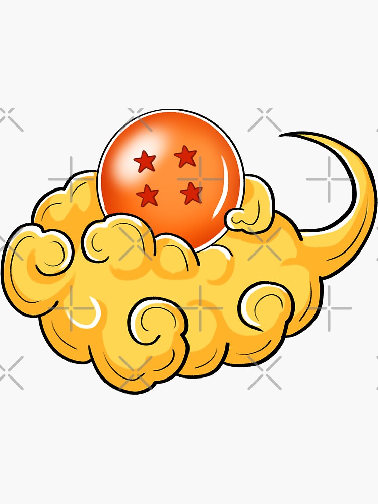 "Flying Nimbus with Dragon Ball" Sticker for Sale by satanabe | Redbubble