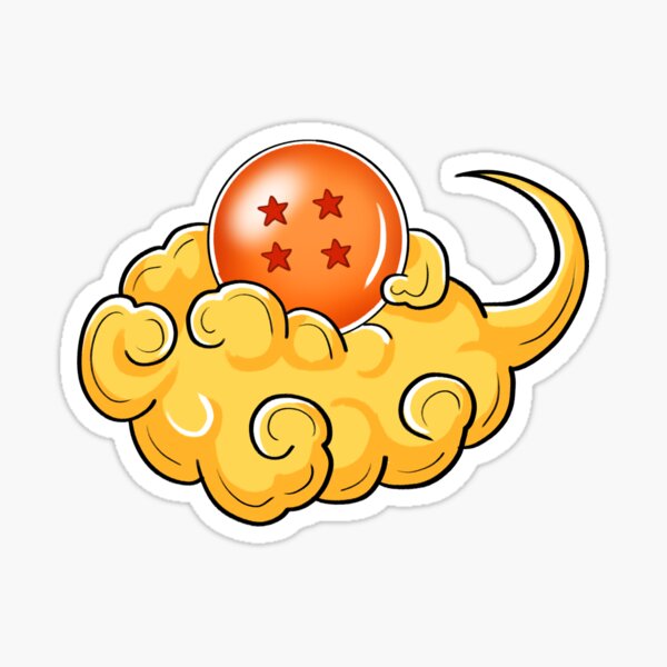 "Flying Nimbus with Dragon Ball" Sticker for Sale by satanabe | Redbubble