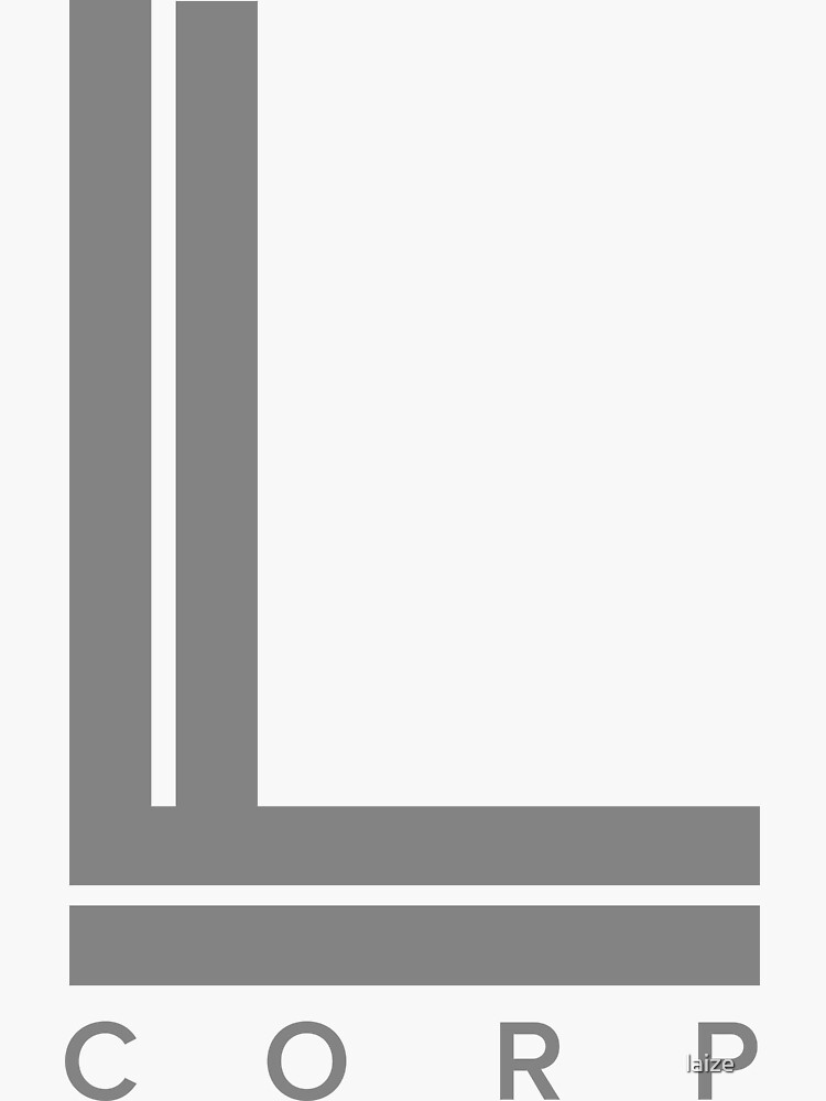 "L Corp (Grey)" Sticker by laize | Redbubble