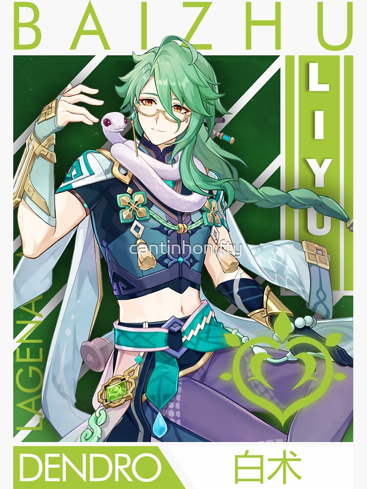 "Baizhu - Genshin Impact" Sticker for Sale by cantinhonifty | Redbubble