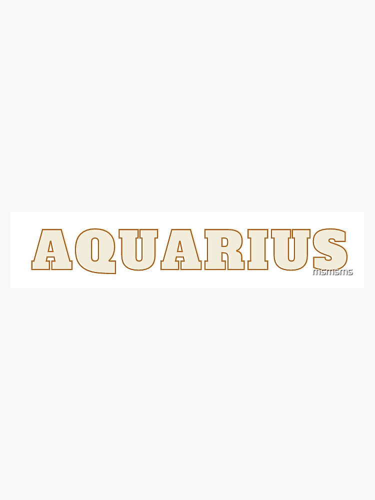 "Aquarius" Sticker for Sale by msmsms | Redbubble