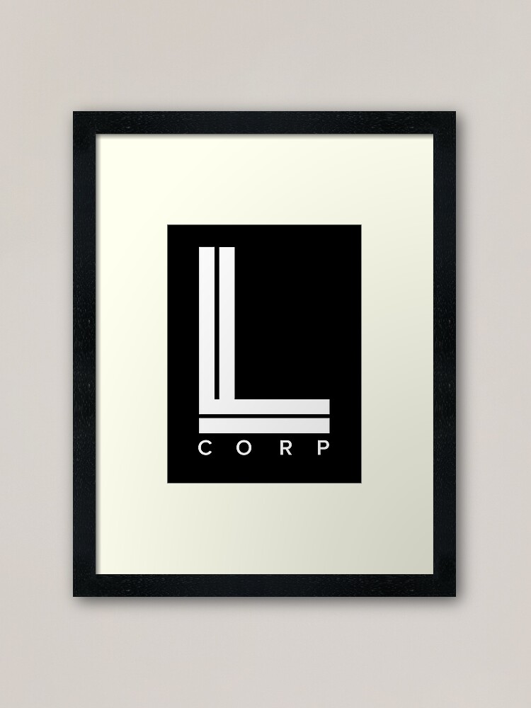 "L Corp (White)" Framed Art Print for Sale by laize | Redbubble