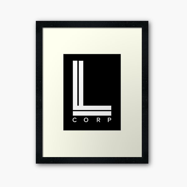 "L Corp (White)" Framed Art Print for Sale by laize | Redbubble