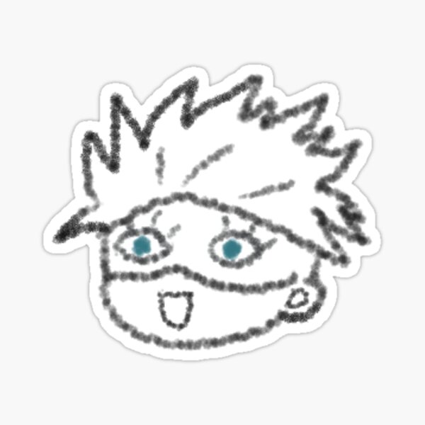 "crayon gojo satoru JJK" Sticker for Sale by Claireychen | Redbubble