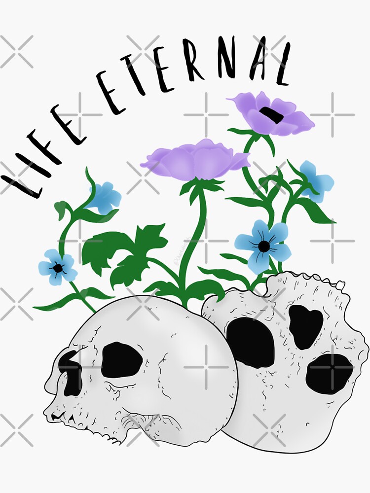 "Life Eternal - Skulls Design" Sticker for Sale by CharlottesArtz ...