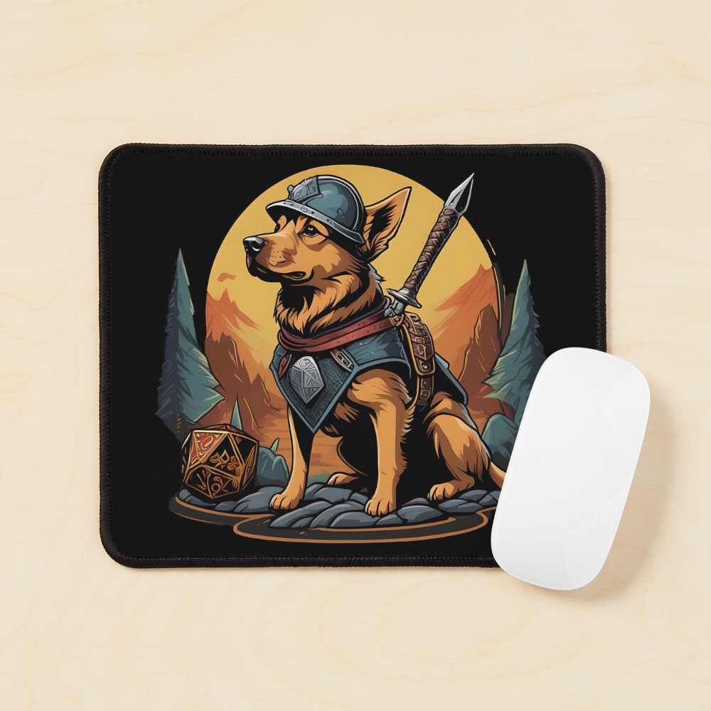 "DnD Dog - A Dog Ready For An Adventure!" Sticker by Ghostbooth | Redbubble