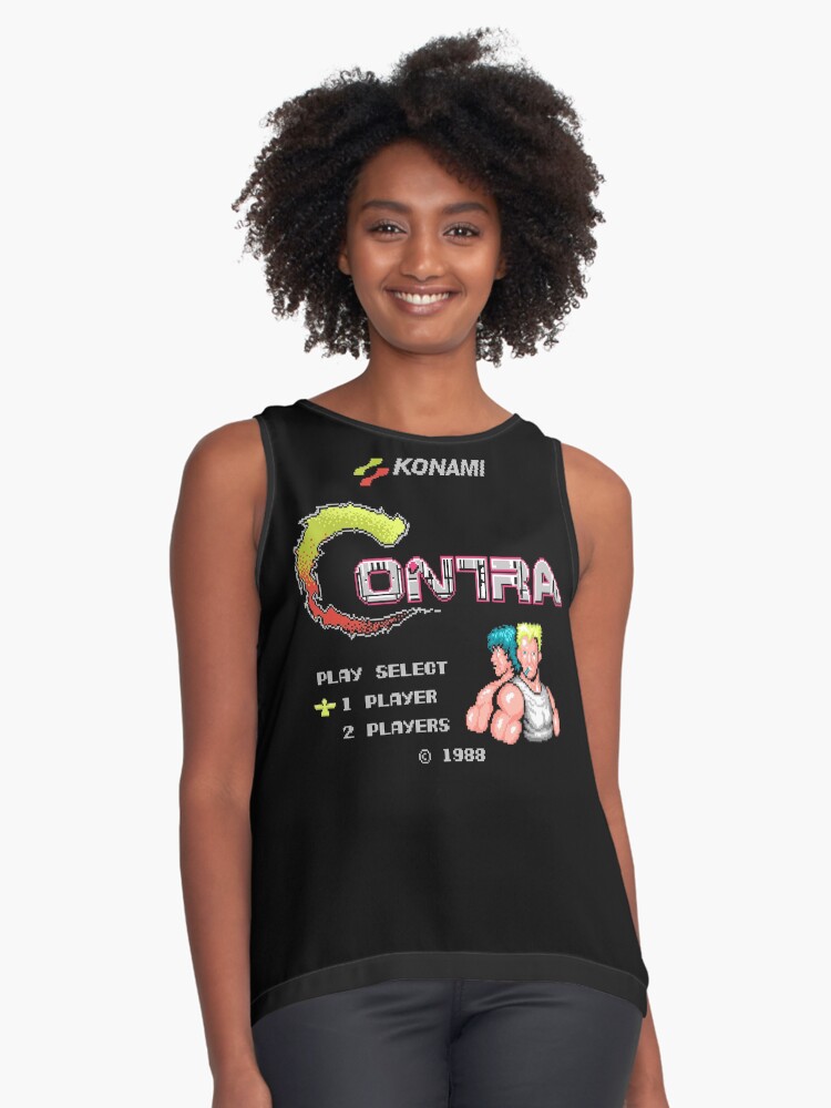 "Contra Vintage Title Screen by PixelRetro" Sticker for Sale by ...