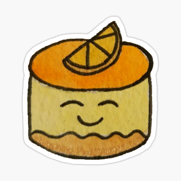 "Happy Lemon Cake" Sticker for Sale by Sketchycarrie | Redbubble