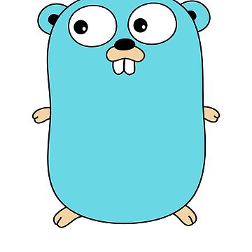 "Go Golang Blue Logo Mascot Gopher T-Shirt " Art Board Print for Sale ...