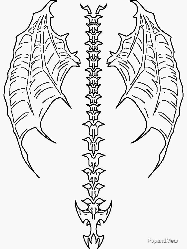 "Demon spine" Sticker for Sale by PupandMew | Redbubble