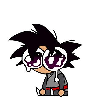 "Crying Goku Black" Sticker for Sale by LunacoVR | Redbubble
