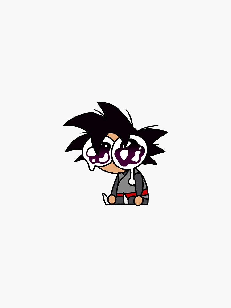 "Crying Goku Black" Sticker for Sale by LunacoVR | Redbubble