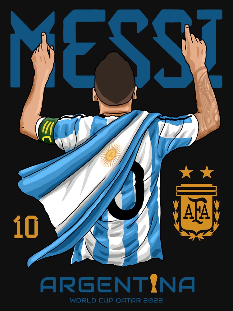 Maglietta Essenziale Grafica Di Lionel Messi - M10, Il GOAT Del Calcio ...