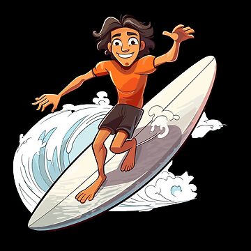 "Cartoon Surfer Dude" Sticker for Sale by TheTrendsDesk | Redbubble