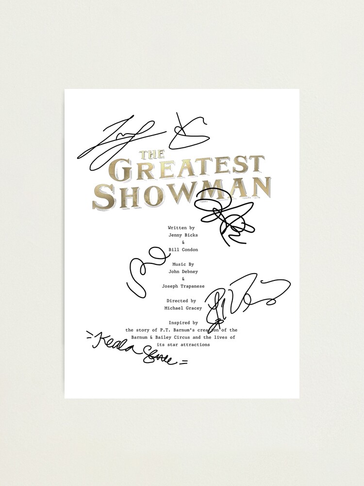 "The Greatest Showman Script" Photographic Print by CapnMarshmallow ...