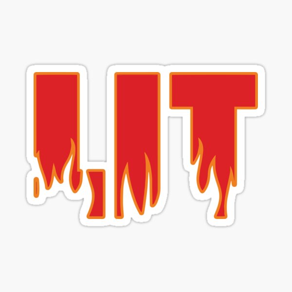 "Lit" Sticker by anekahearts | Redbubble