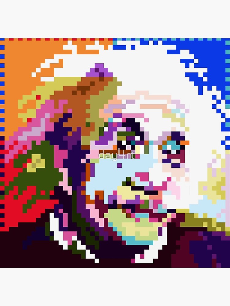 Lámina fotográfica «Albert Einstein en Pixel Art Style» de day4rt ...