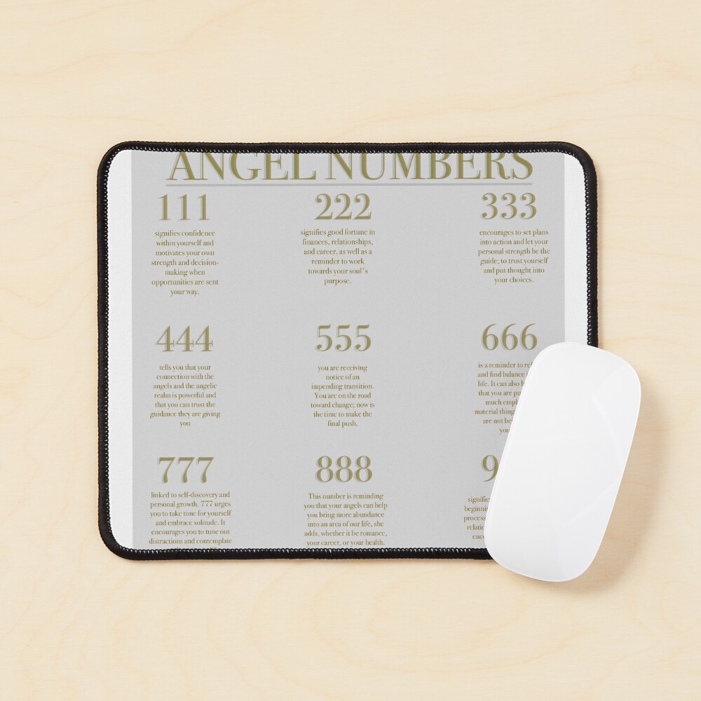 "Angel Number Chart" Sticker for Sale by GreersGallery | Redbubble