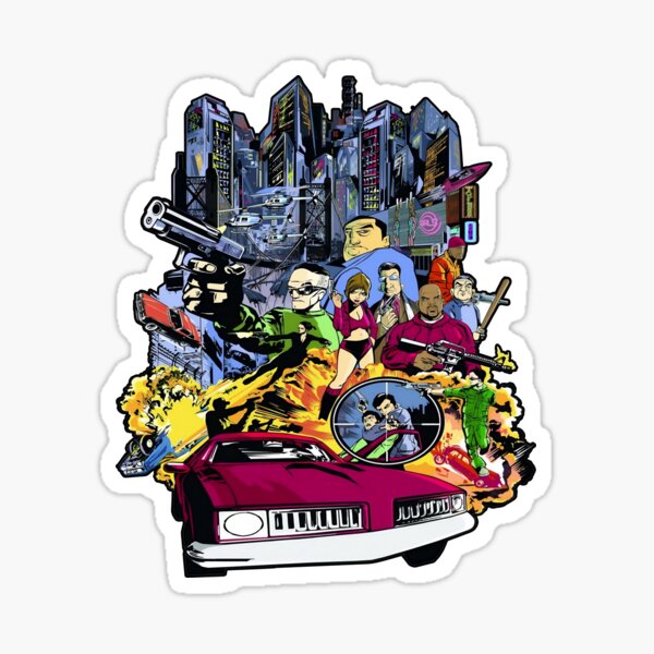 "Game - Grand Theft Auto" Sticker for Sale by mattilynn | Redbubble
