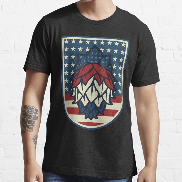 "Patriotic Hops - Craft Beer American Flag" T-shirt for Sale by ...