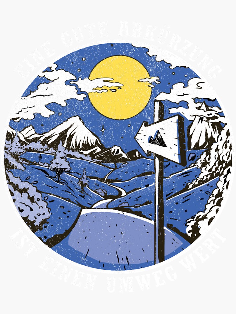 "Hiking shortcut pathfinder pathfinder mountains detour " Sticker for ...