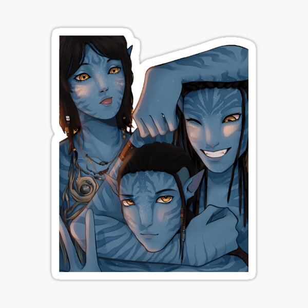 "Lo'ak, Neteyam and Kiri" Sticker for Sale by MeadowsBennet | Redbubble