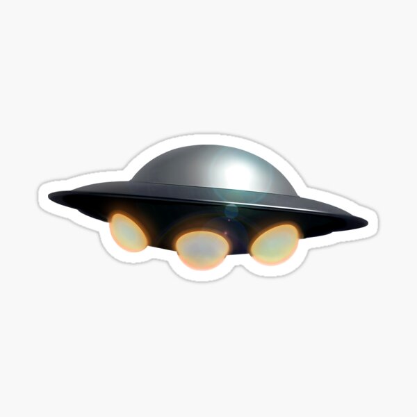 "Awesome real metallic UFO" Sticker for Sale by Beyond-Stickers | Redbubble