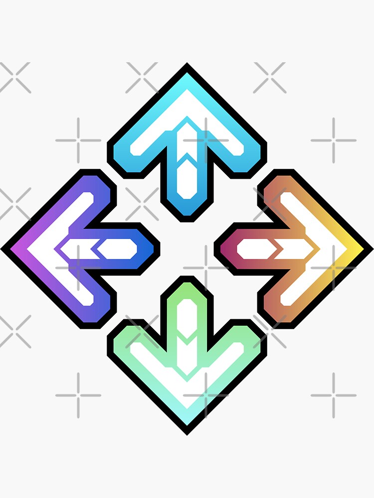 "BIG Stepmania Arrows 02" Sticker by KATHHESTORE | Redbubble