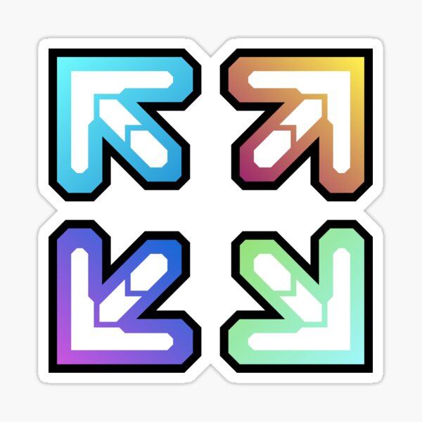 "BIG Stepmania Arrows 03" Sticker by KATHHESTORE | Redbubble