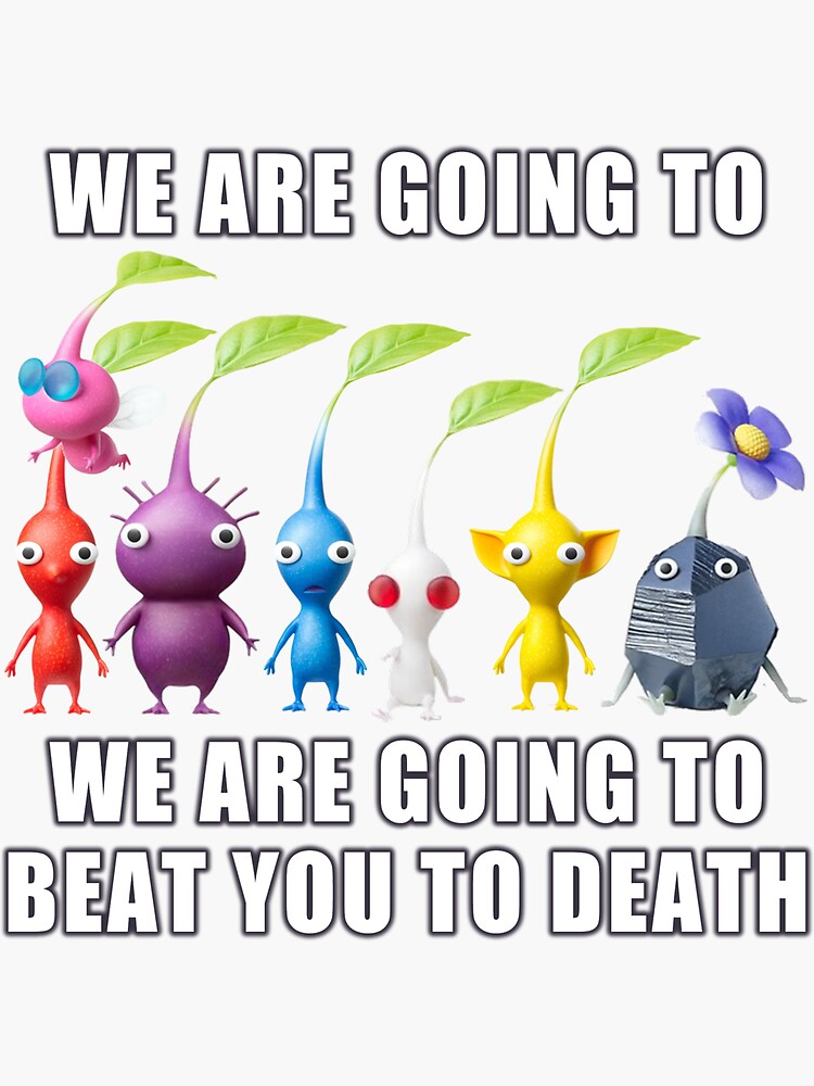 "Pikmin Meme Print" Sticker for Sale by SillySealShop | Redbubble