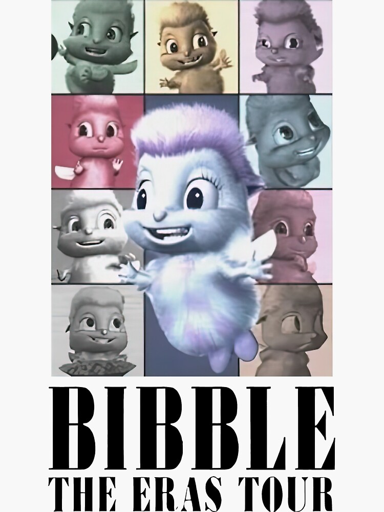"Bibble the eras tour" Sticker for Sale by eckstromvan | Redbubble