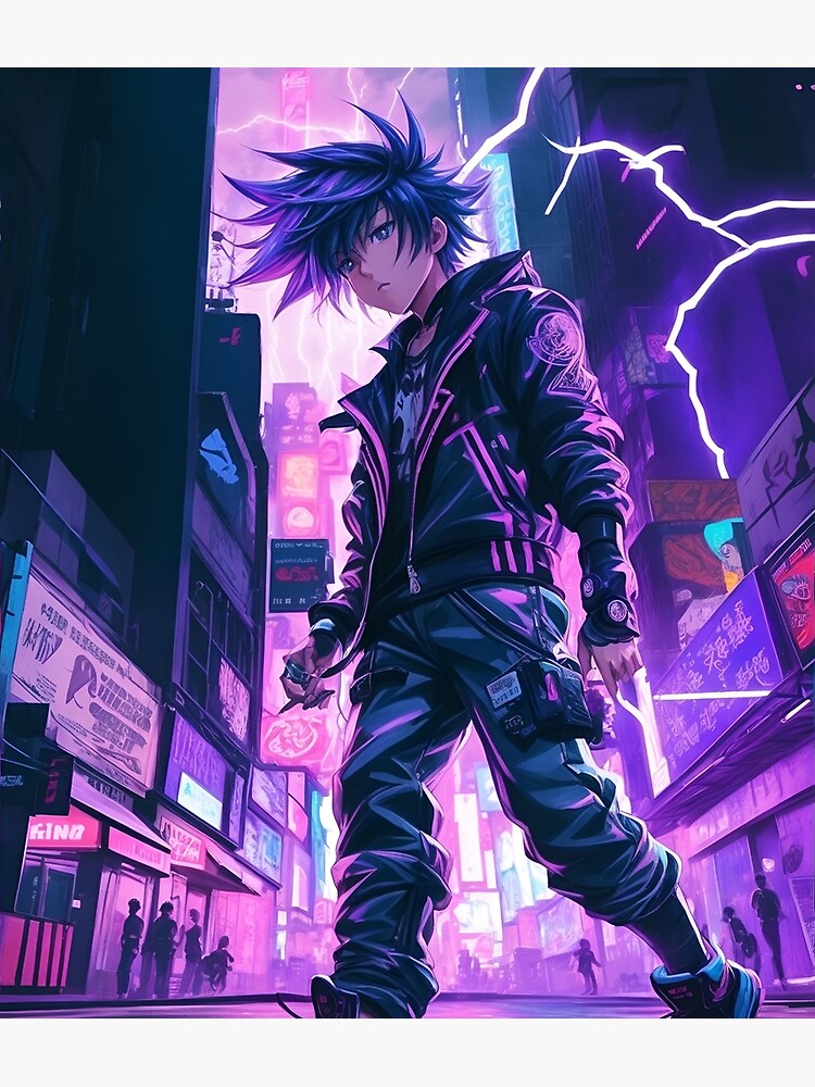 ""Neon Clash: Anime Fighter Ignites New York's Night" Classic T-Shirt ...