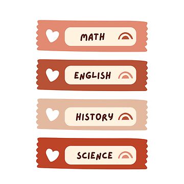 "School Subjects Sticker Pack/Labels Sticker" Sticker for Sale by ...
