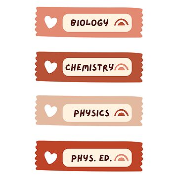 "School Subjects Sticker Pack/Labels Sticker" Sticker for Sale by ...