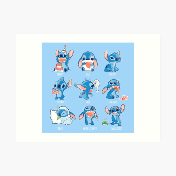 "Stitch emoticon! " Art Print for Sale by Ewelsart | Redbubble