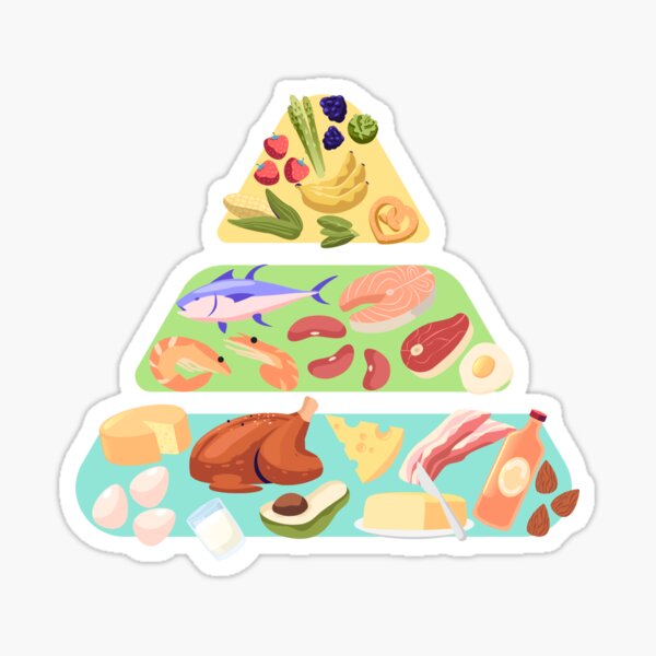 "Food Pyramid" Sticker for Sale by PixelClip | Redbubble