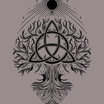 Poster mit "Yggdrasil Sonnen Lebensbaum mit Triquetra" von Christine ...