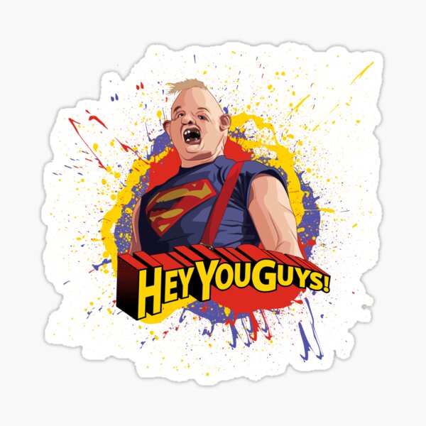 "The Goonies Hey You Guys! " Sticker for Sale by SMB Designs | Redbubble