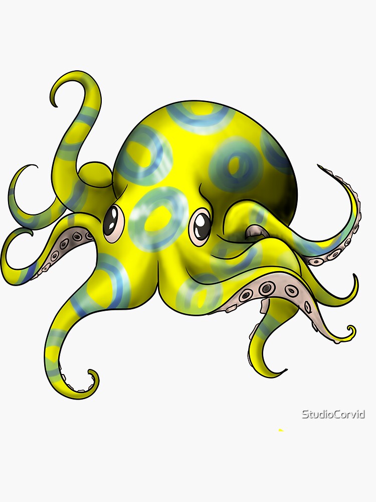 "Blue ringed octopus" Sticker for Sale by StudioCorvid | Redbubble