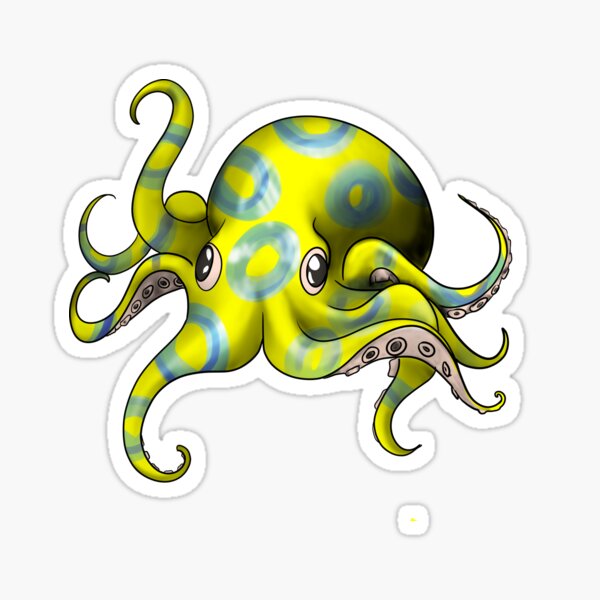 "Blue ringed octopus" Sticker for Sale by StudioCorvid | Redbubble