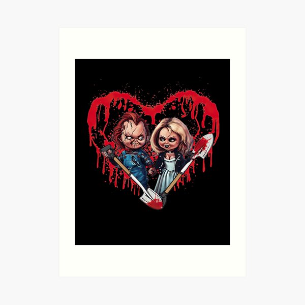 "Bloody Heart Bride of Chucky and Tiffany Halloween Relaxed Fit " Art ...