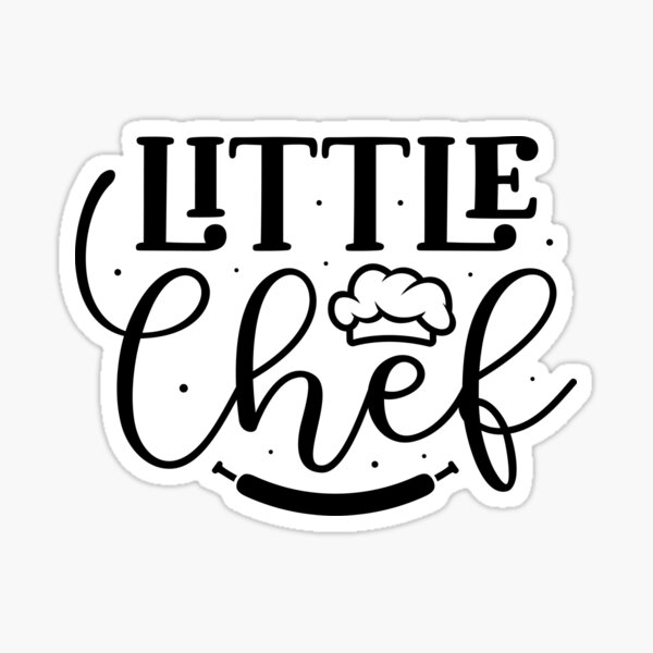 "Little chef! - funny cute chef print" Sticker for Sale by Neehovv ...