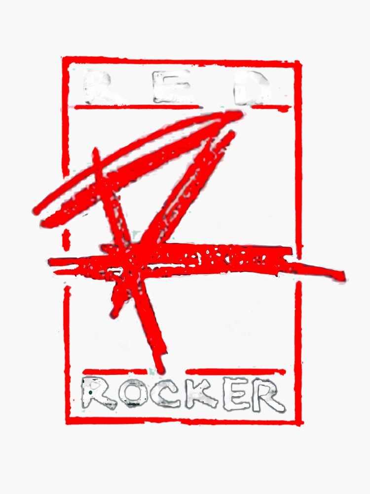 "Red Rocker " Sticker for Sale by kyzocdmzpy35 | Redbubble