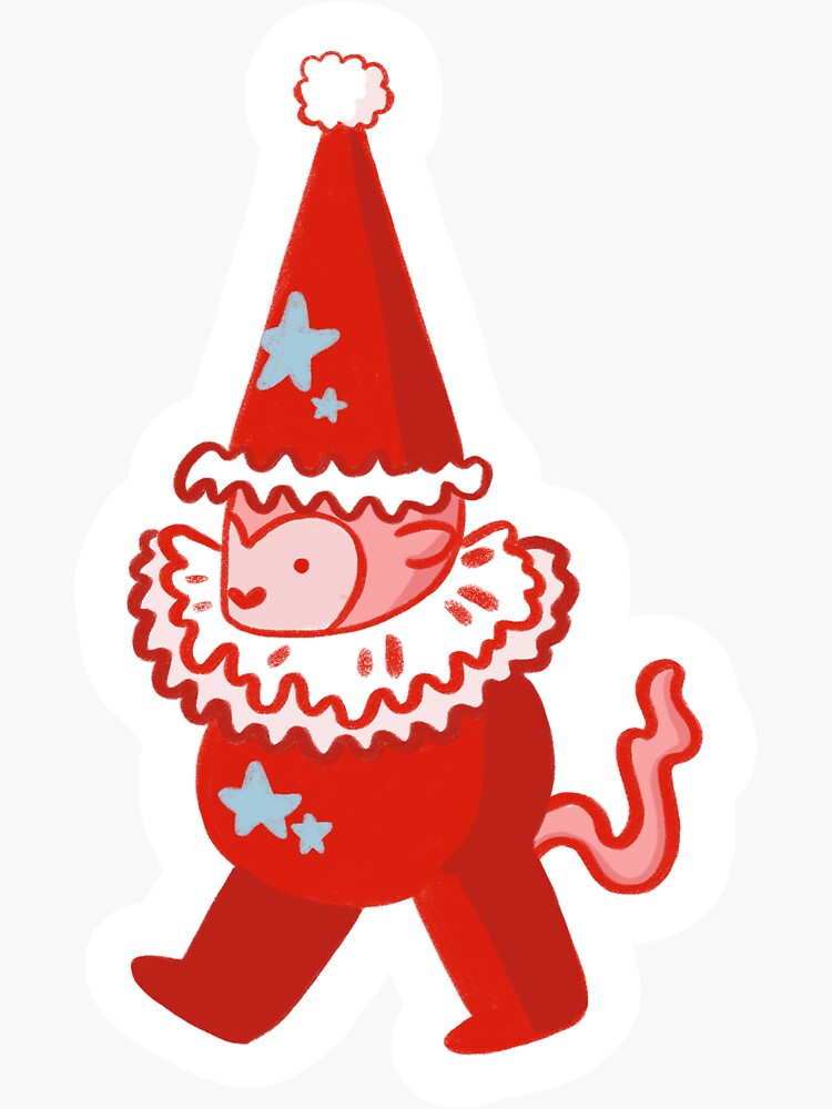 "little friendly clown jester" Sticker for Sale by Opid | Redbubble